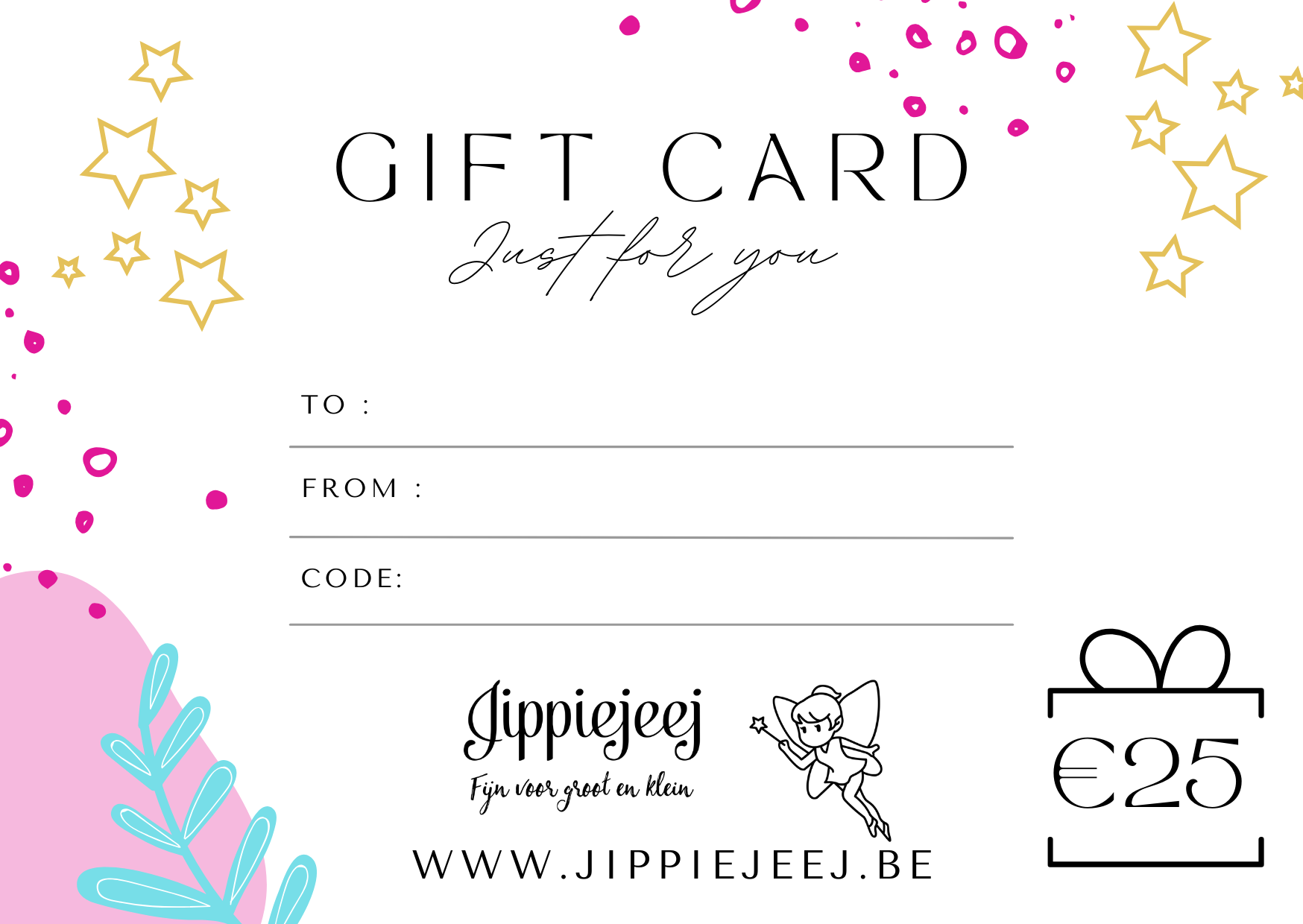 Cadeaubon digitaal - Jippiejeej